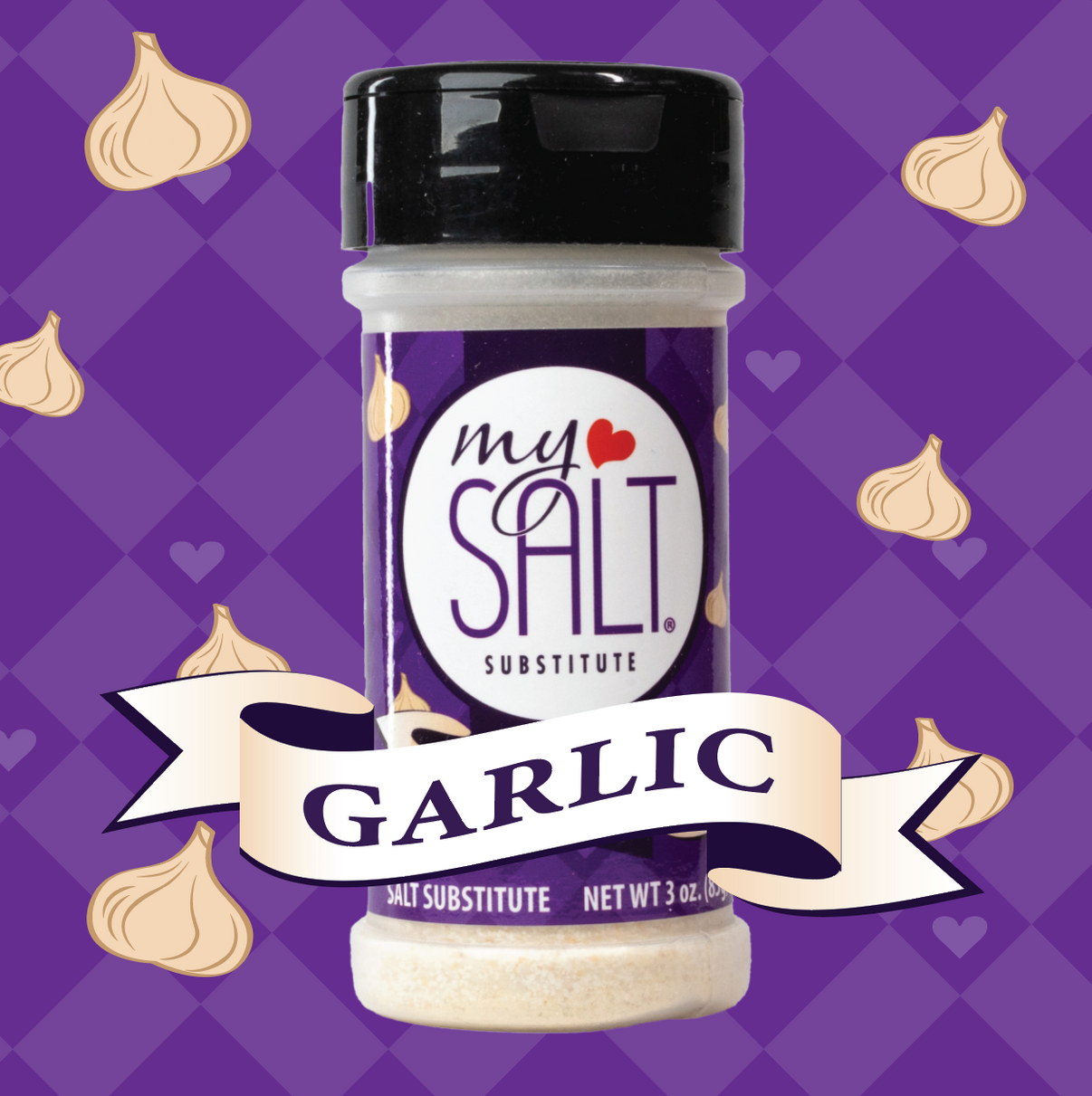 MySALT Garlic - Sodium-Free Garlic Salt Substitute – My Salt Substitute